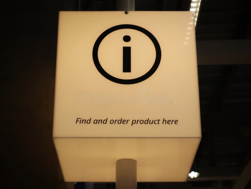 Information Sign Box Hanging at the Store. Find and Order Product Here ...