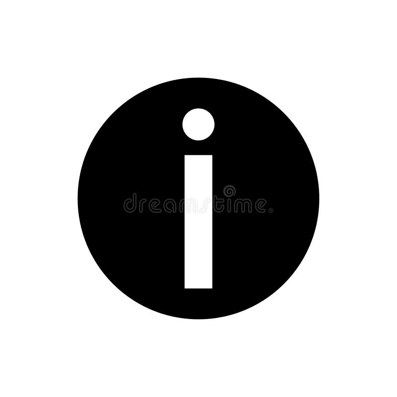 Information Sign in Circle. Help Symbol. Black Shape. More Info ...