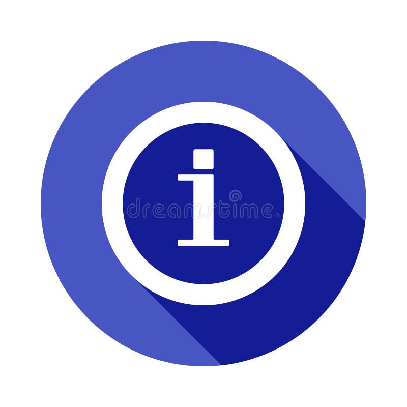 Information Sign in a Circle Icon in Flat Long Shadow Style Stock ...