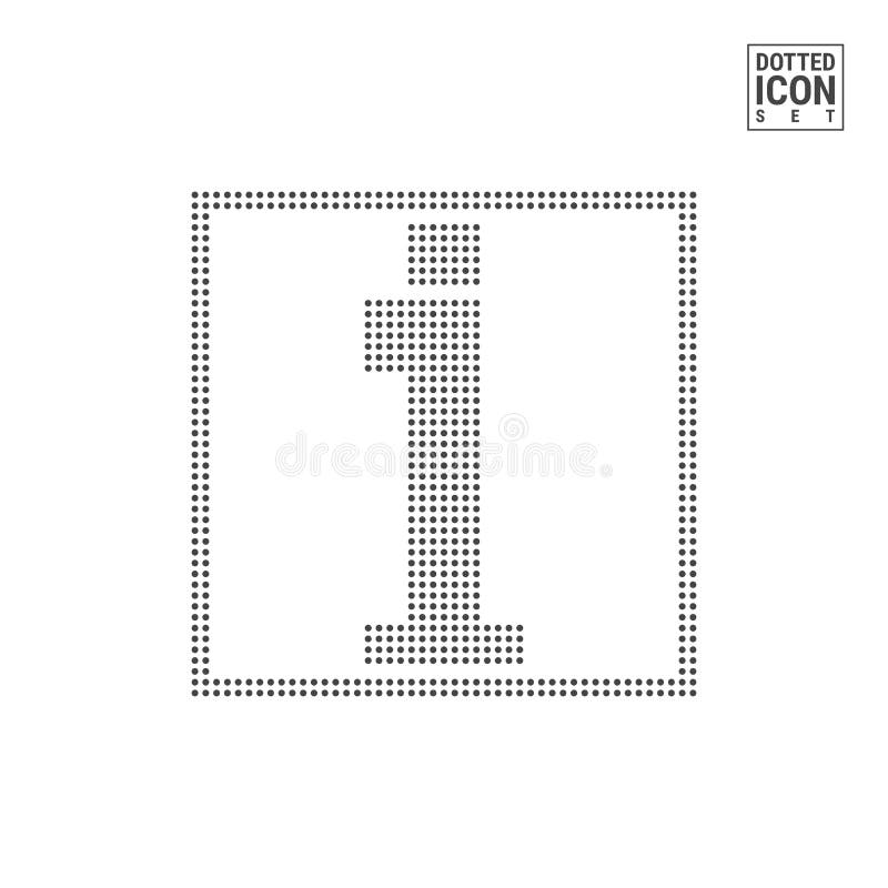 Information Sign Dot Pattern Icon. Information Dotted Icon Isolated on ...
