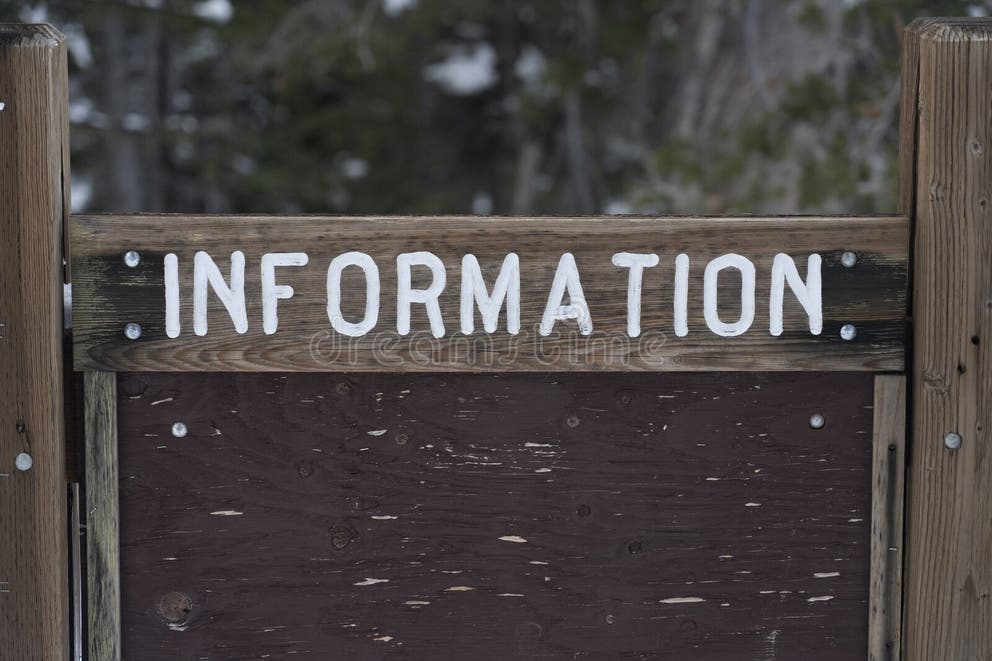 Information Sign with Empty Board at Recreation Site Stock Image ...