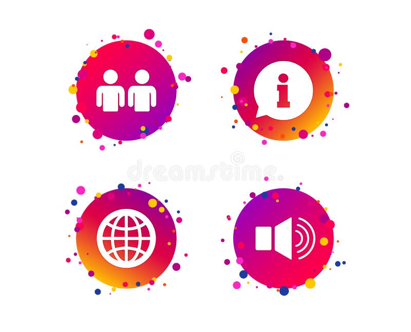 Information Sign and Group. Communication Icons. Vector Stock Vector ...