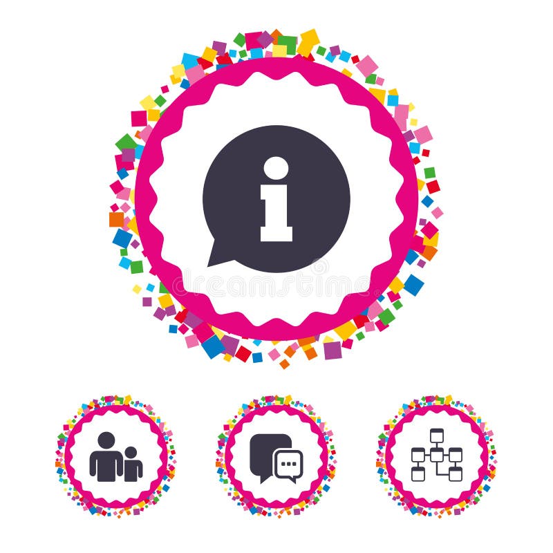 Information Sign and Group. Communication Icons. Stock Vector ...