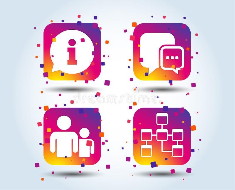 Information Sign and Group. Communication Icons. Stock Vector ...