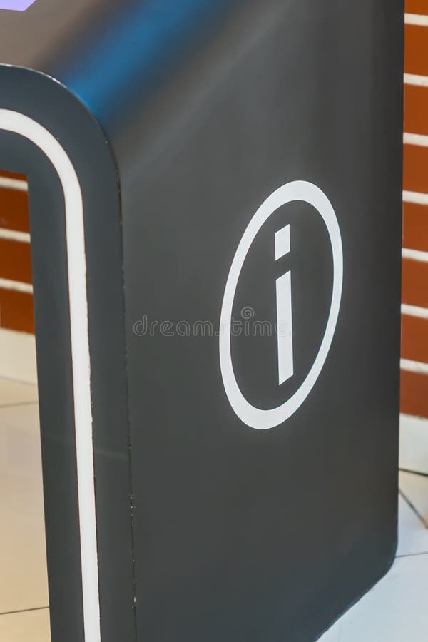 Information Sign on Help Post in Shapping Mall Stock Image - Image of ...