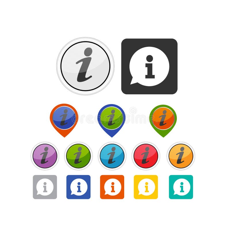 Information Sign Icon. Speech Information Bubble Symbol. Circles and ...