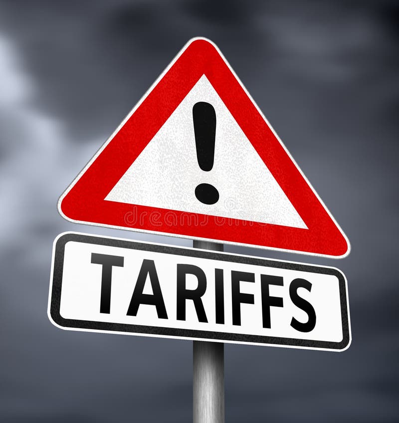 Information Sign for Tariffs Stock Illustration - Illustration of ...