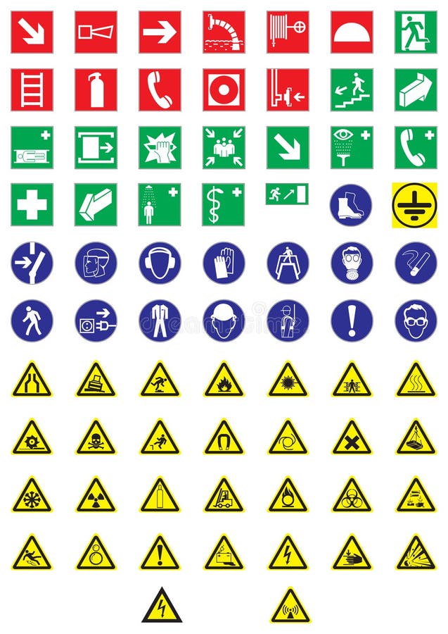 Hundred traffic signs stock vector. Illustration of stop - 4580618