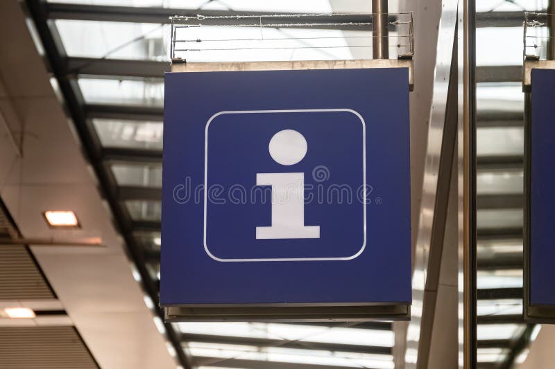 Information Signs at the Station - Information Bureau Stock Image ...