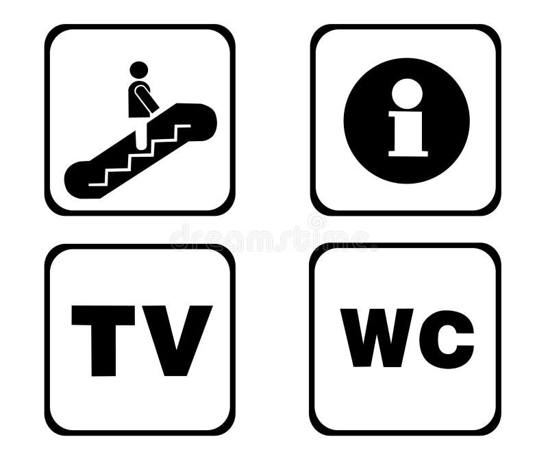 Information signs stock vector. Illustration of icons - 89261746