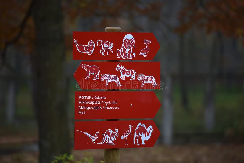 Information Signs at the Zoo Editorial Image - Image of colorful, blank ...