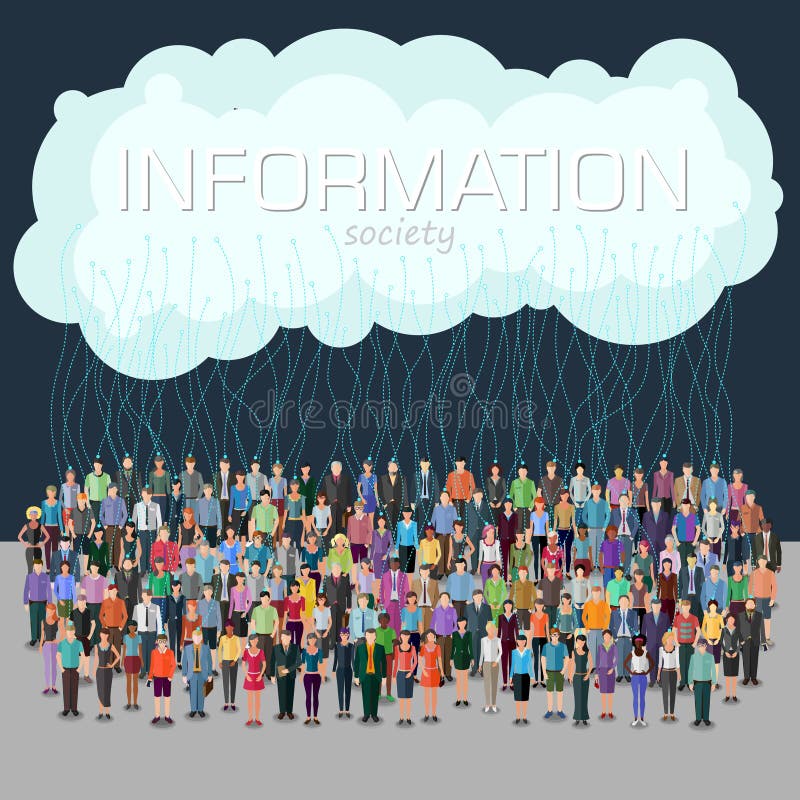 Information Society Concept Stock Vector - Illustration of colorful ...