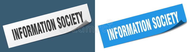 Information Society Sticker. Information Society Sign Set Stock Vector ...