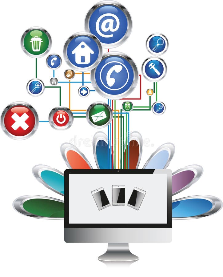 Information society stock vector. Illustration of concept - 37470420