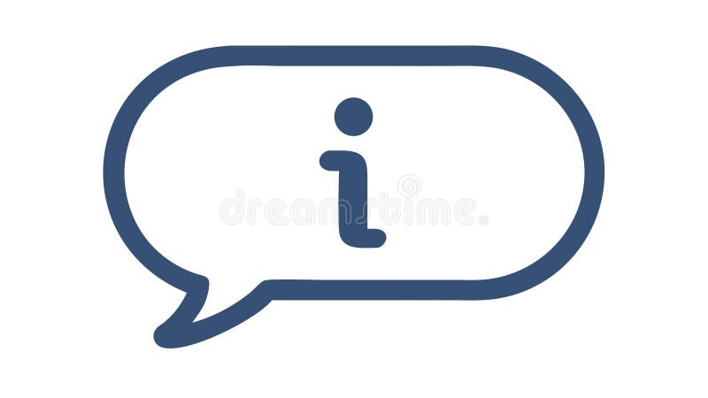Information Speech Bubble Icon for Help Query Support FAQ, Vector ...