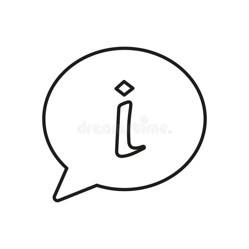 Information in Speech Bubble Line Icon. Communication and Customer ...