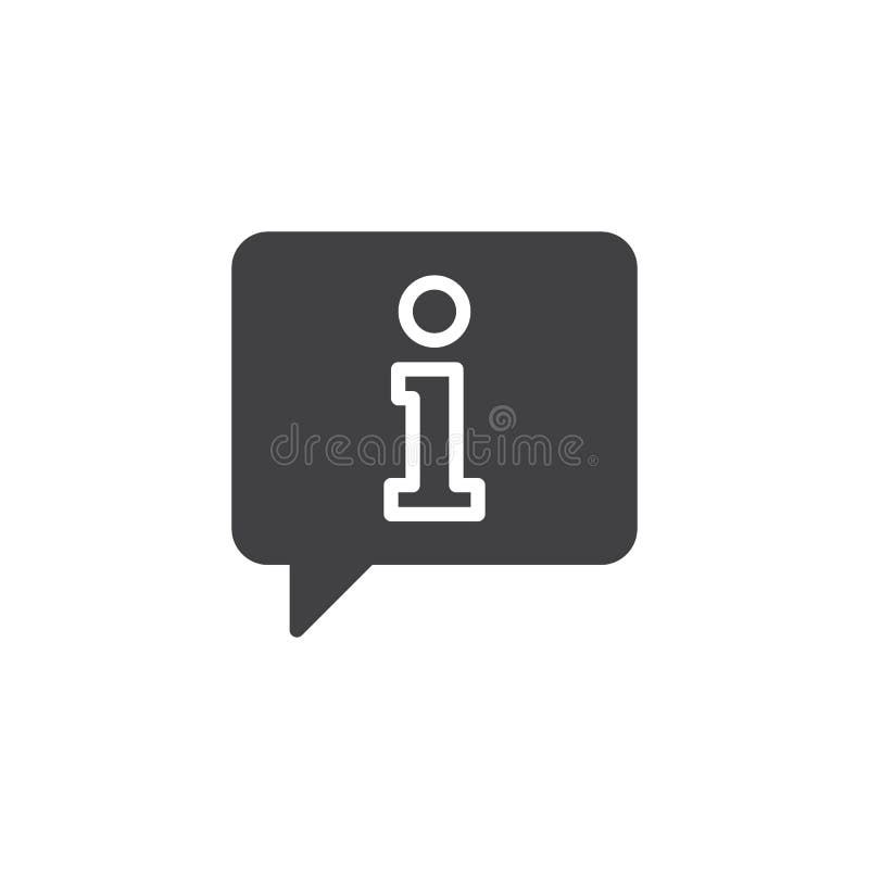 Information Speech Bubble Vector Icon Stock Vector - Illustration of ...