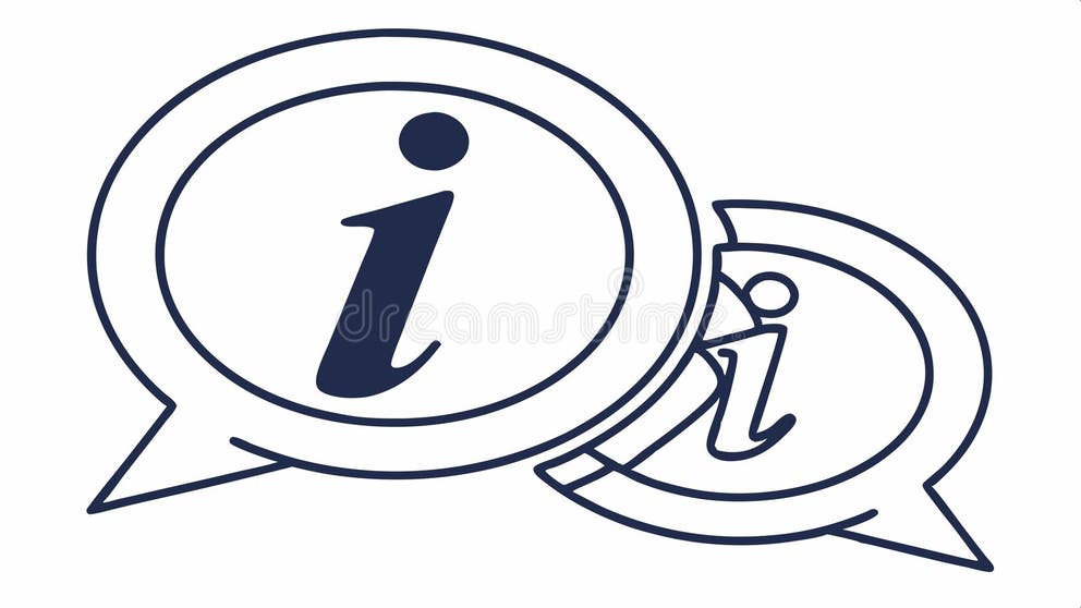 Information Speech Bubbles, Representing Help, Support, and Information ...