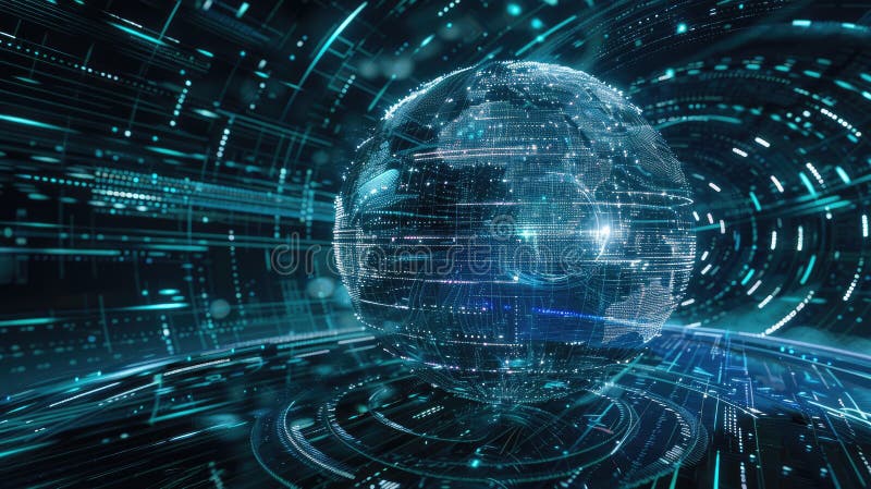 An Information Sphere with Data and Information Drawn As a Globe ...