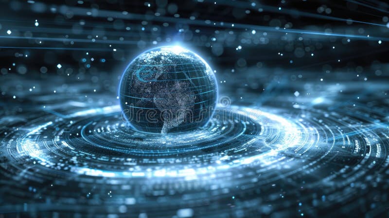 An Information Sphere with Data and Information Drawn As a Globe ...