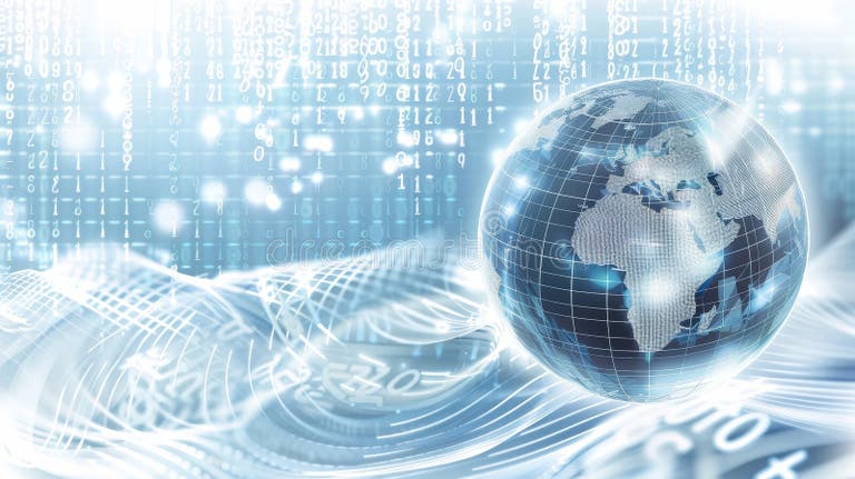 An Information Sphere Depicting a Globe or Sphere with Data and Information, Ai Generated Stock ...