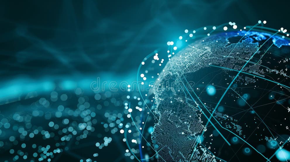 An Information Sphere Depicting a Globe or Sphere with Data and ...