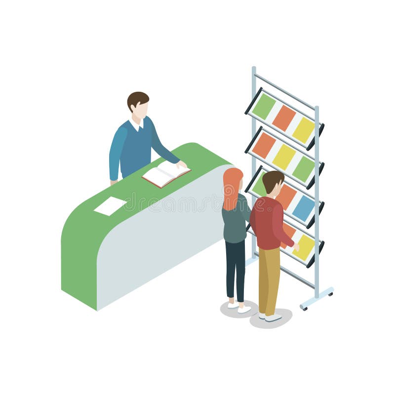 Information Stand at Exhibition Isometric Element Stock Vector ...