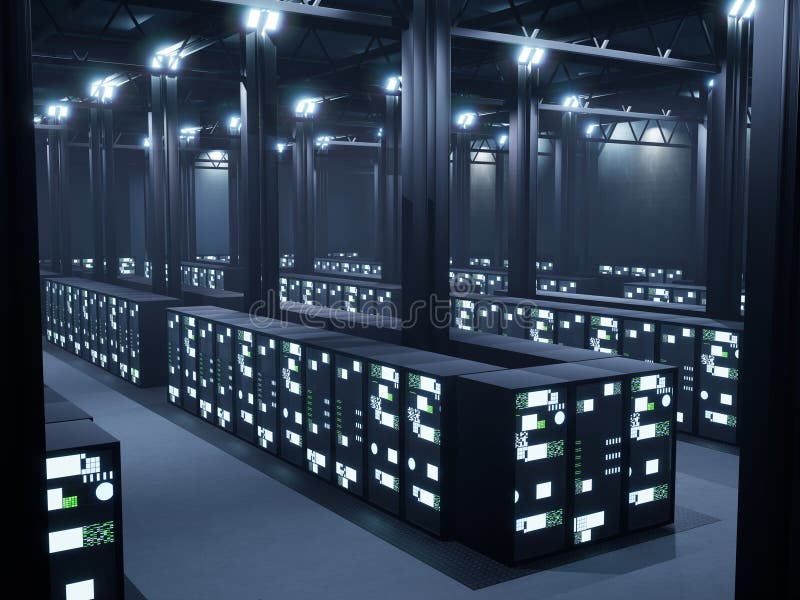 Information Storage Data Center Stock Illustration - Illustration of ...