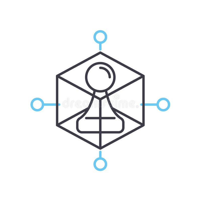 Information Strategy Line Icon Outline Symbol Vector Illustration