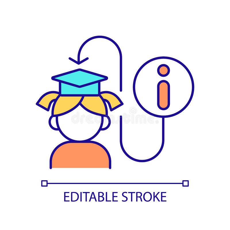 Information for Students RGB Color Icon Stock Illustration ...