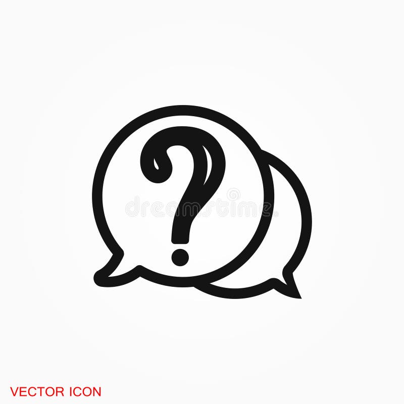 Information Support, Question Mark Icon Vector Sign Symbol for Design ...