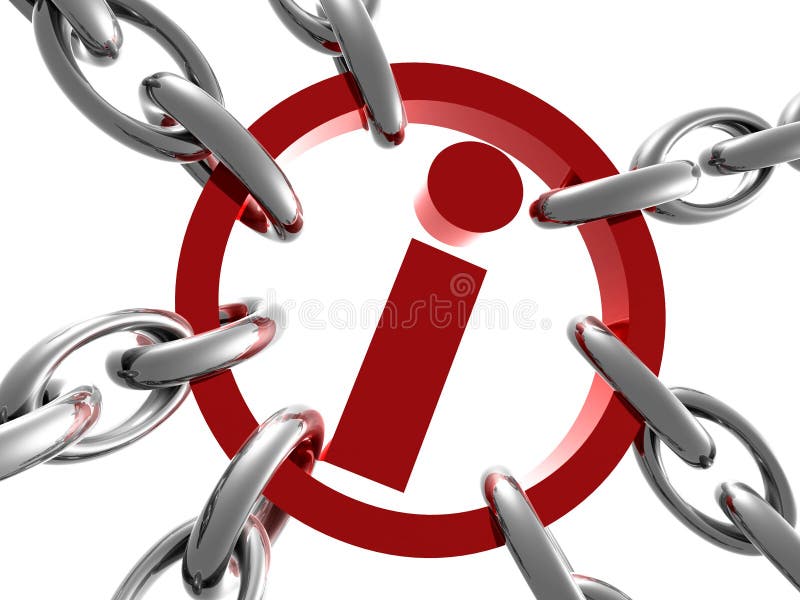 Information Symbol on Chain Stock Illustration - Illustration of ...