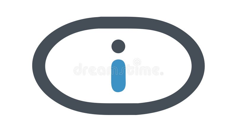 Information Symbol I in Oval Flat Design Icon, Vector Design Generative ...