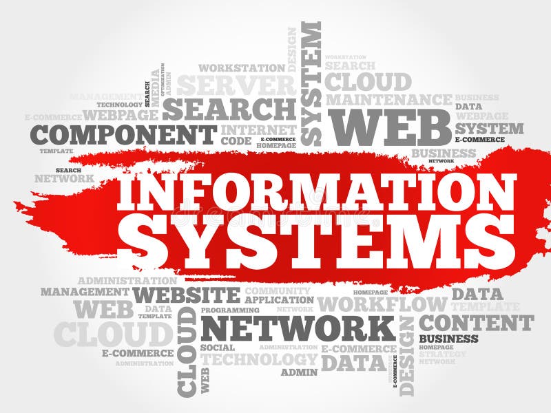 Information Systems Word Cloud Stock Illustration - Illustration of ...