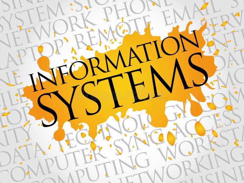 Information Systems Word Cloud Collage Stock Illustration ...