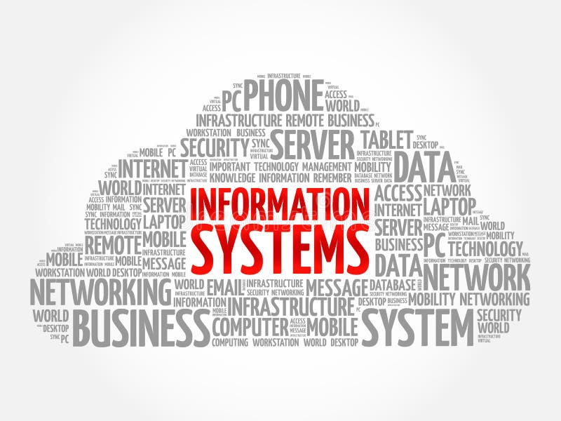 Information Systems Word Cloud Stock Illustration - Illustration of ...