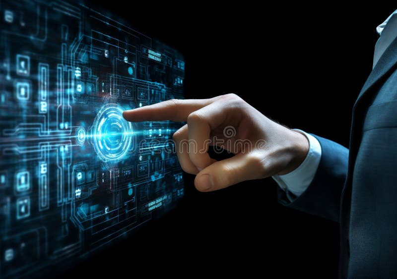Businessman Tech Business Screen Interface Virtual Concept Technology ...