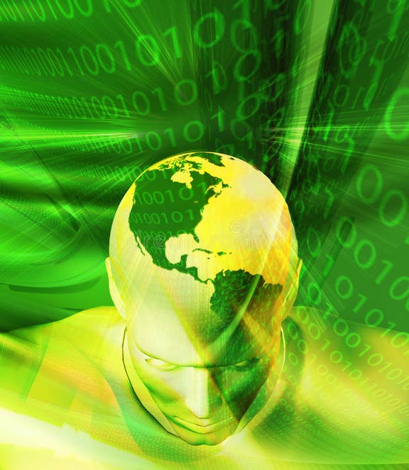 Information Technology Abstract Background Stock Illustration ...