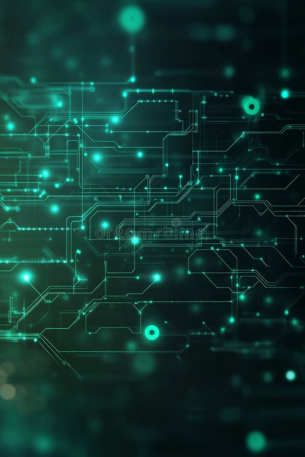 Information Technology Background, Abstract Digital Circuit Patterns in ...