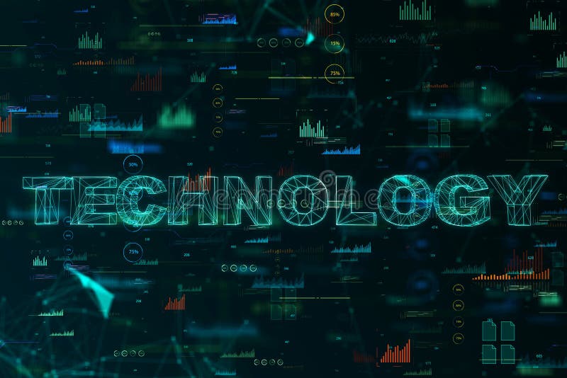 Information and Technology Background Stock Illustration - Illustration ...