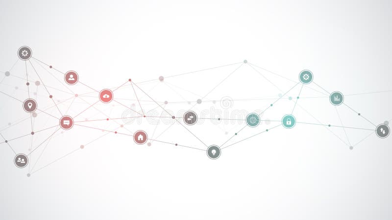 Information Technology Background with Infographic Elements and Flat ...