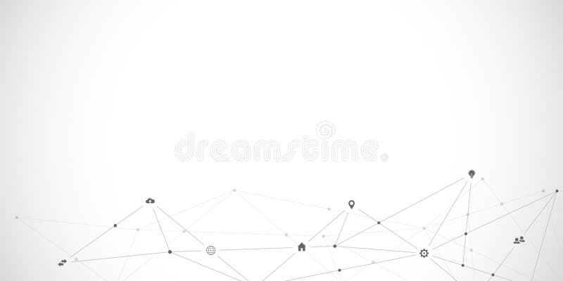 Information Technology Background with Infographic Elements and Flat ...