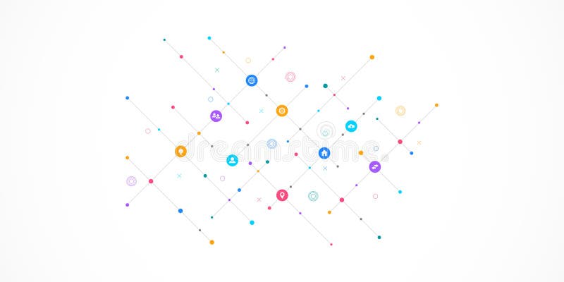 Information Technology Background with Infographic Elements and Flat ...