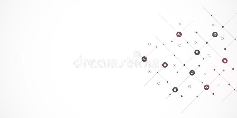 Information Technology Background with Infographic Elements and Flat ...