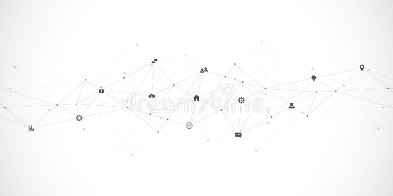 Information Technology Background with Infographic Elements and Flat ...
