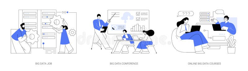 Information Technology Career Abstract Concept Vector Illustrations ...