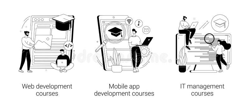 Information Technology Career Abstract Concept Vector Illustrations ...