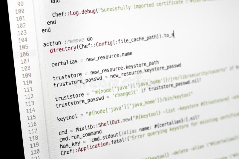 Information Technology Concept Coding Script Text On Screen Stock Image Image Of Concept