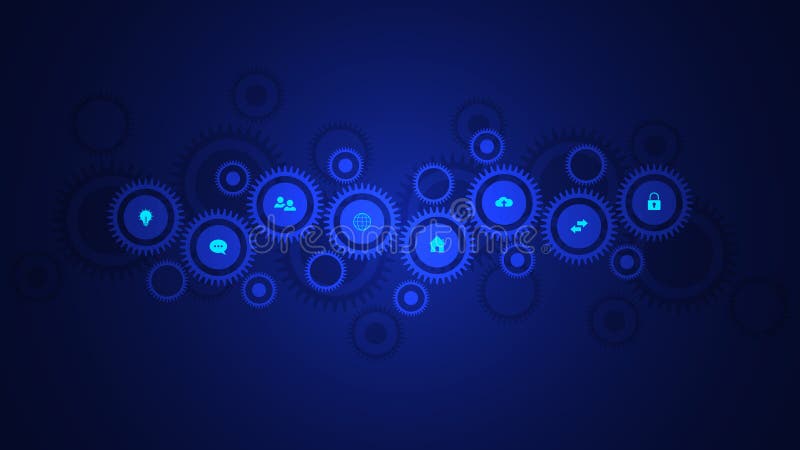 Information Technology Concept with Infographic Elements and Flat Icons ...