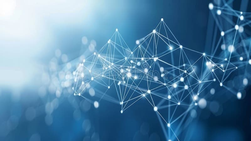 Information Technology Connection Network Lines Linking Streams with ...